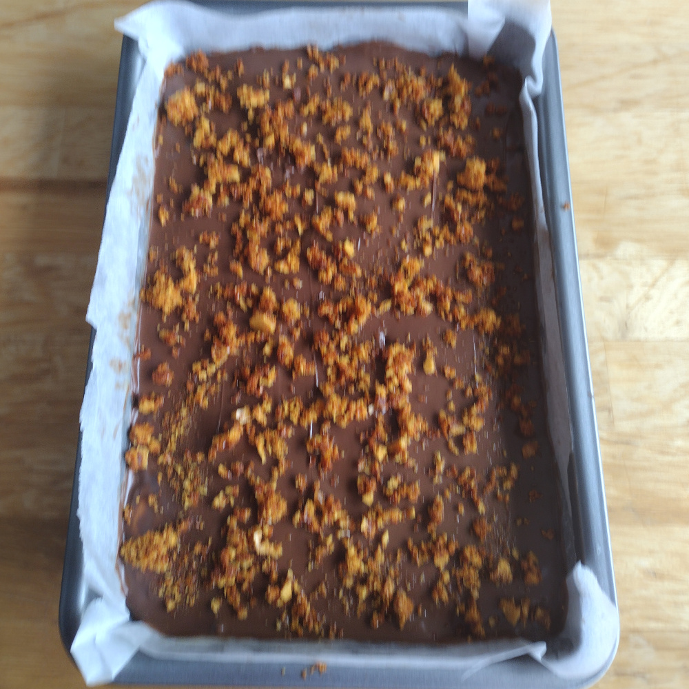 Chocolate Honeycomb Slice (Crunchie style) - Suzanne Bakes
